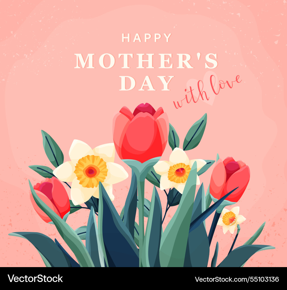 Mothers day card background Royalty Free Vector Image