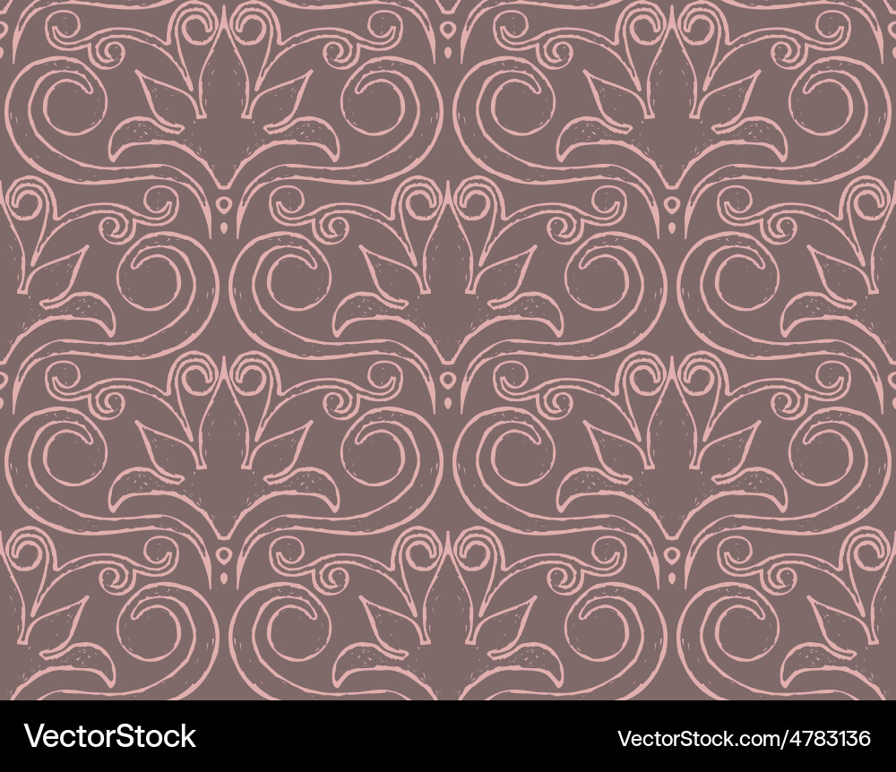 Ornate Floral Swirl Pattern Royalty Free Vector Image