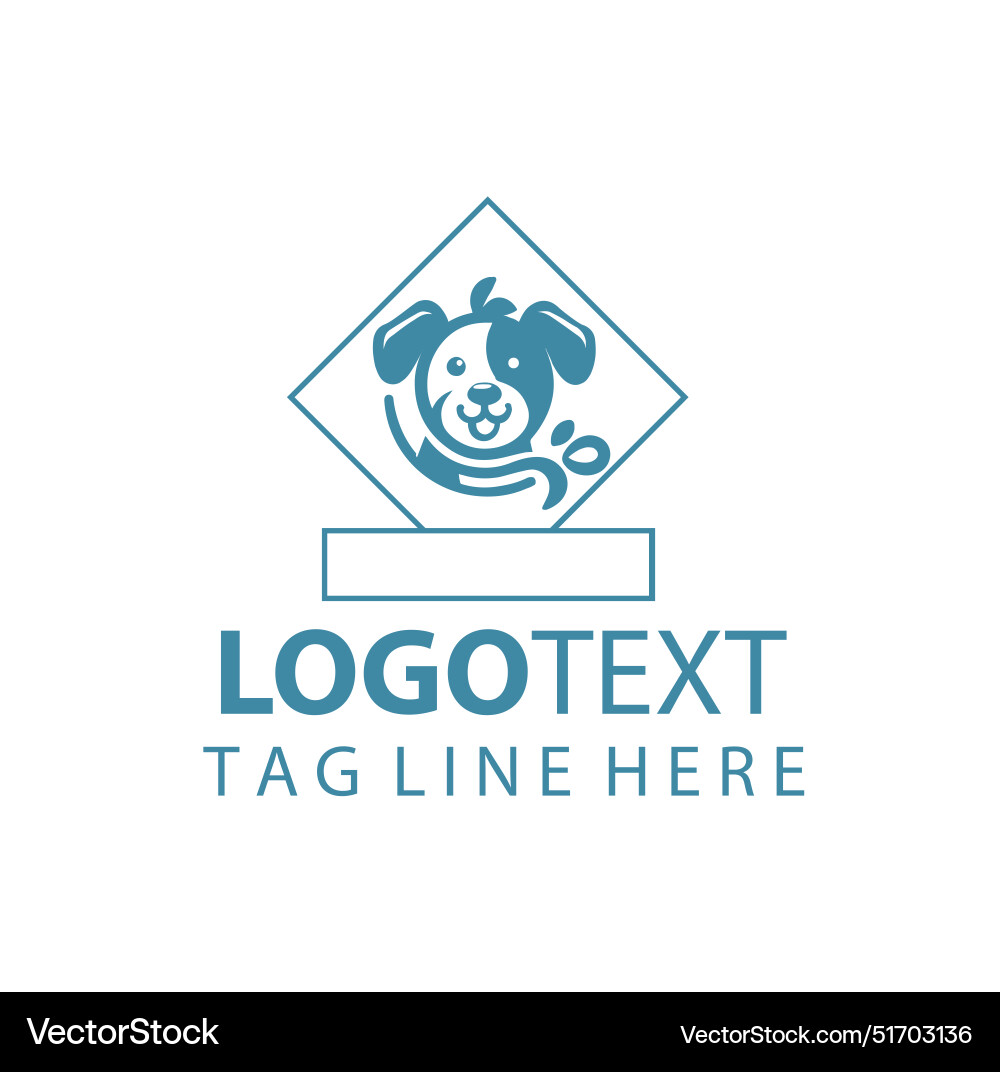 Pet dog logo Royalty Free Vector Image - VectorStock