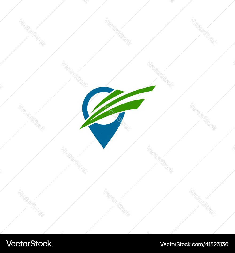 Pin position logo Royalty Free Vector Image - VectorStock