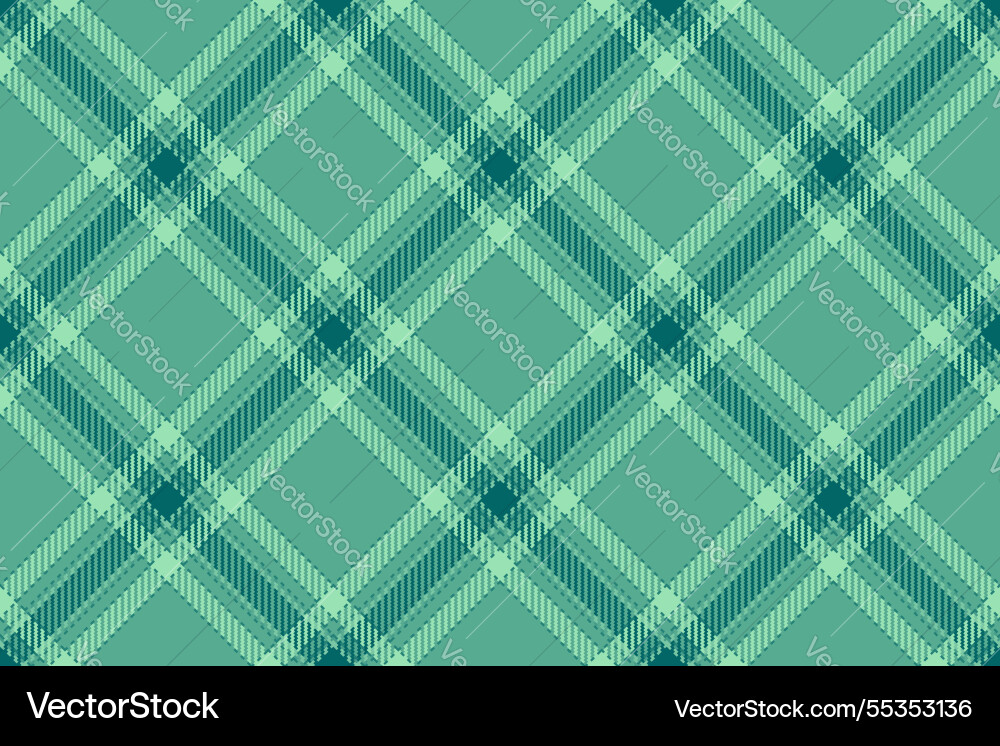 Seamless teal and mint green plaid pattern Vector Image