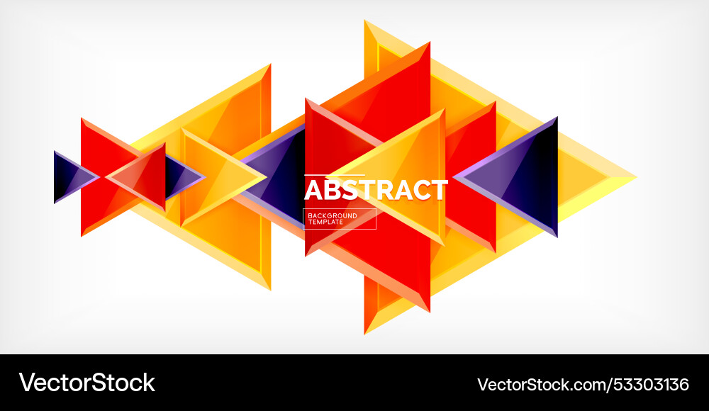 Triangle glass shapes geometric abstract Vector Image