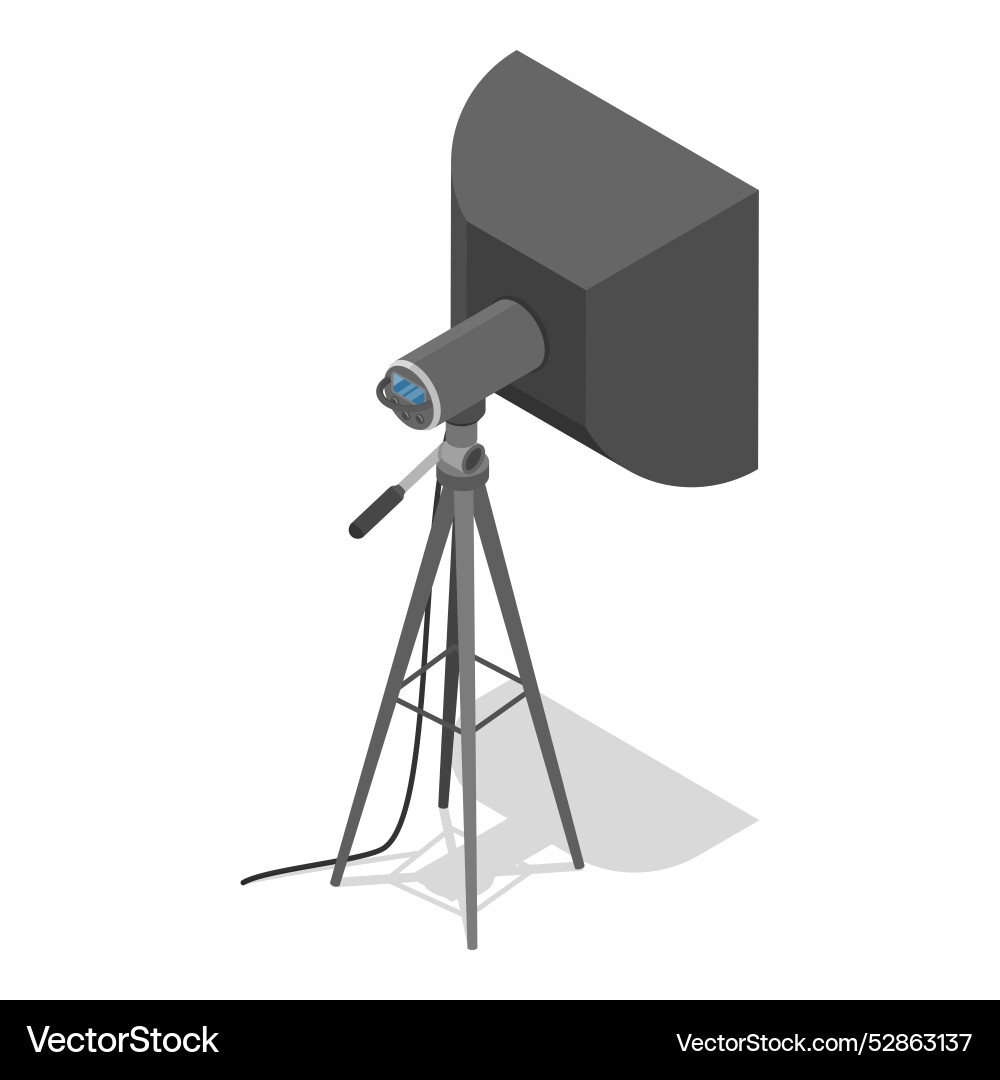 3d isometric flat set of photo studio Royalty Free Vector