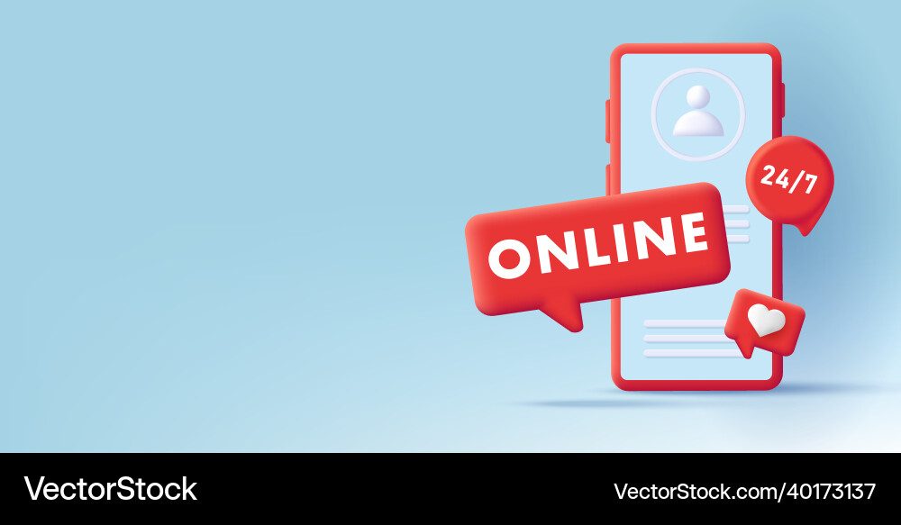 3d of a smartphone with pop up Royalty Free Vector Image