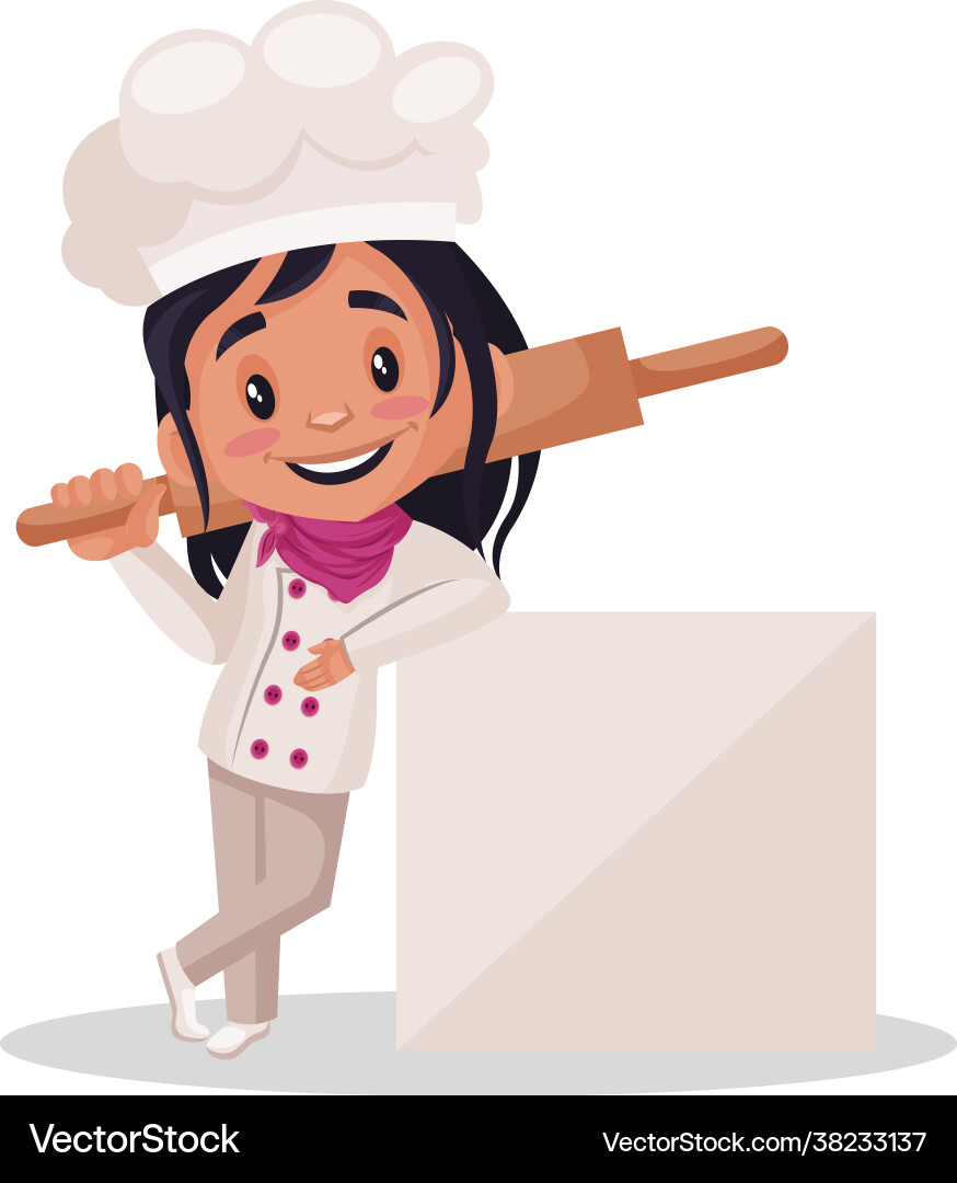 Bakery girl cartoon character Royalty Free Vector Image