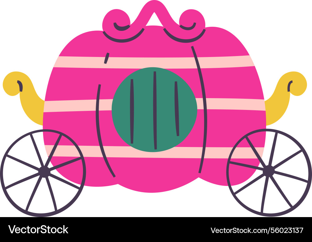 Hand drawn fairy tale carriage Royalty Free Vector Image