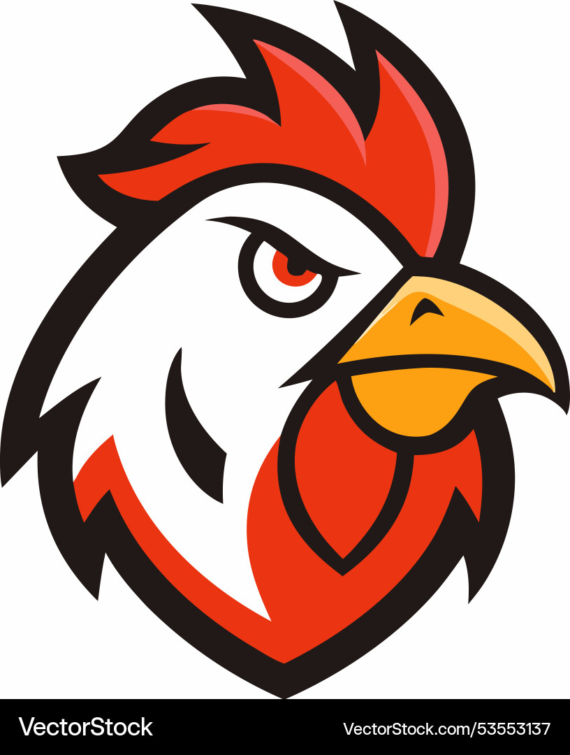 Hen head logo icon Royalty Free Vector Image - VectorStock