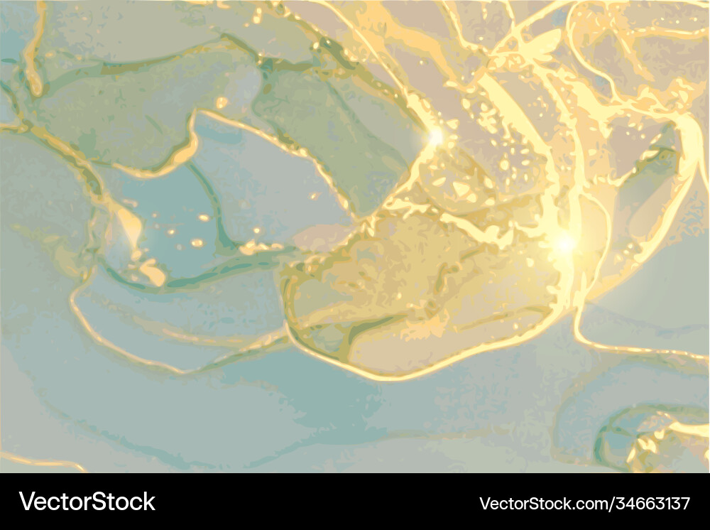 Luxury green grey gold stone marble texture Vector Image