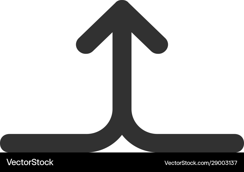 Merge join arrows up linear icon isolated Vector Image