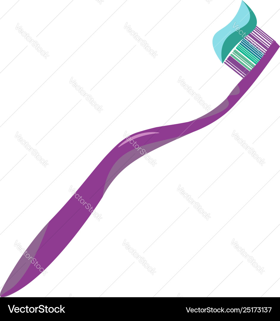 Purple toothbrush or color Royalty Free Vector Image