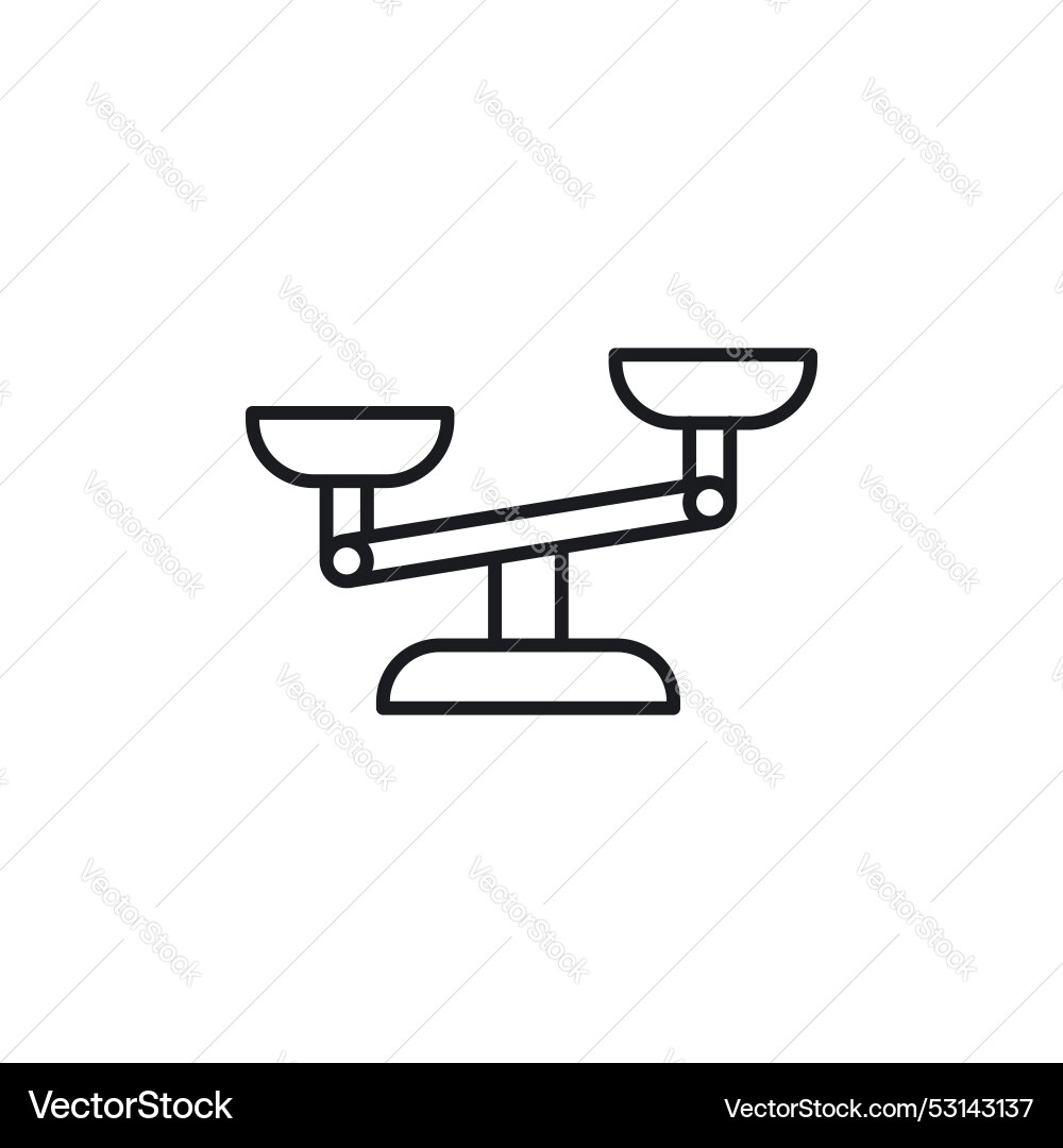 Scale icon symbol on white background Royalty Free Vector
