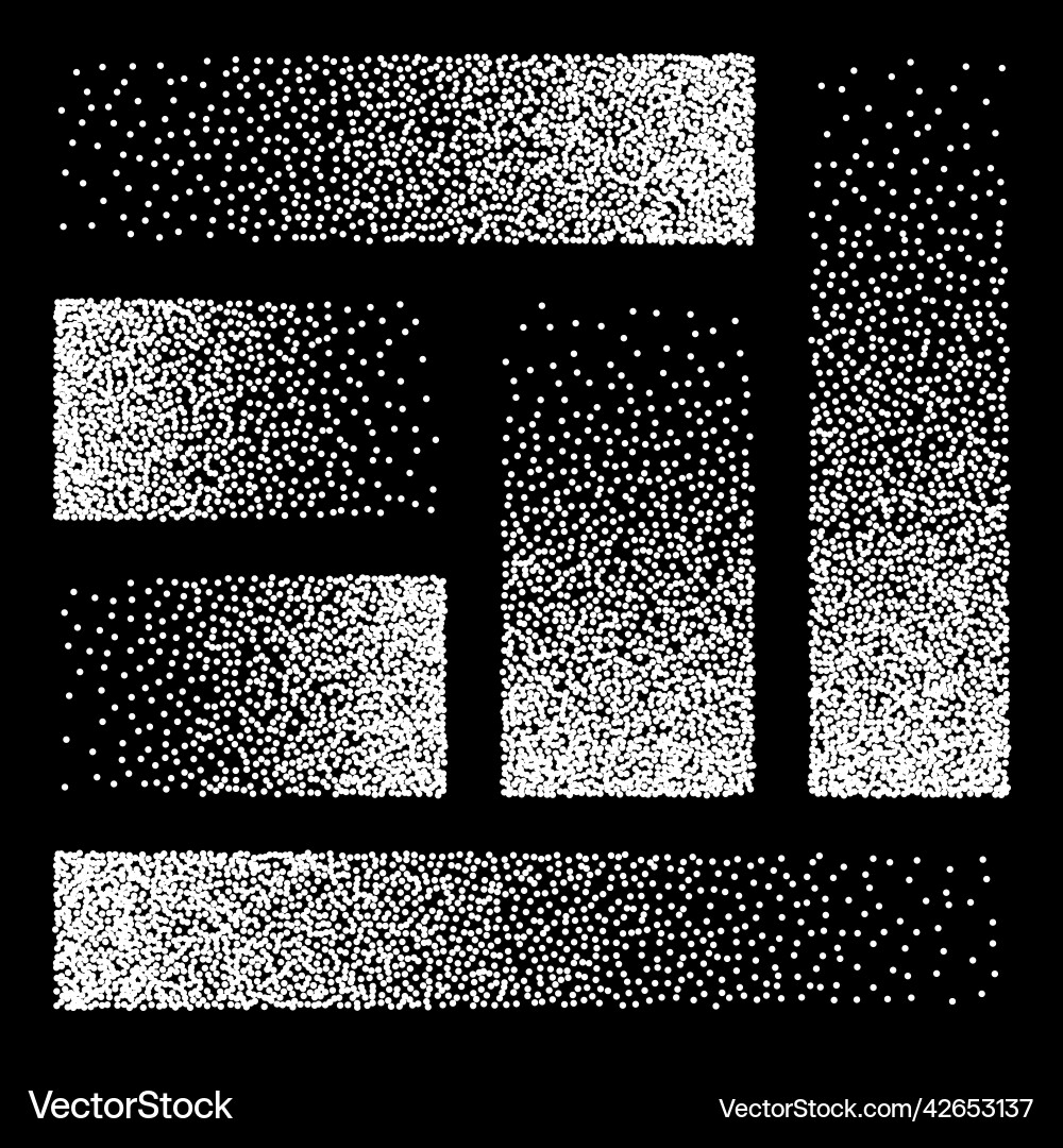Stipple pattern dotted rectangular design Vector Image