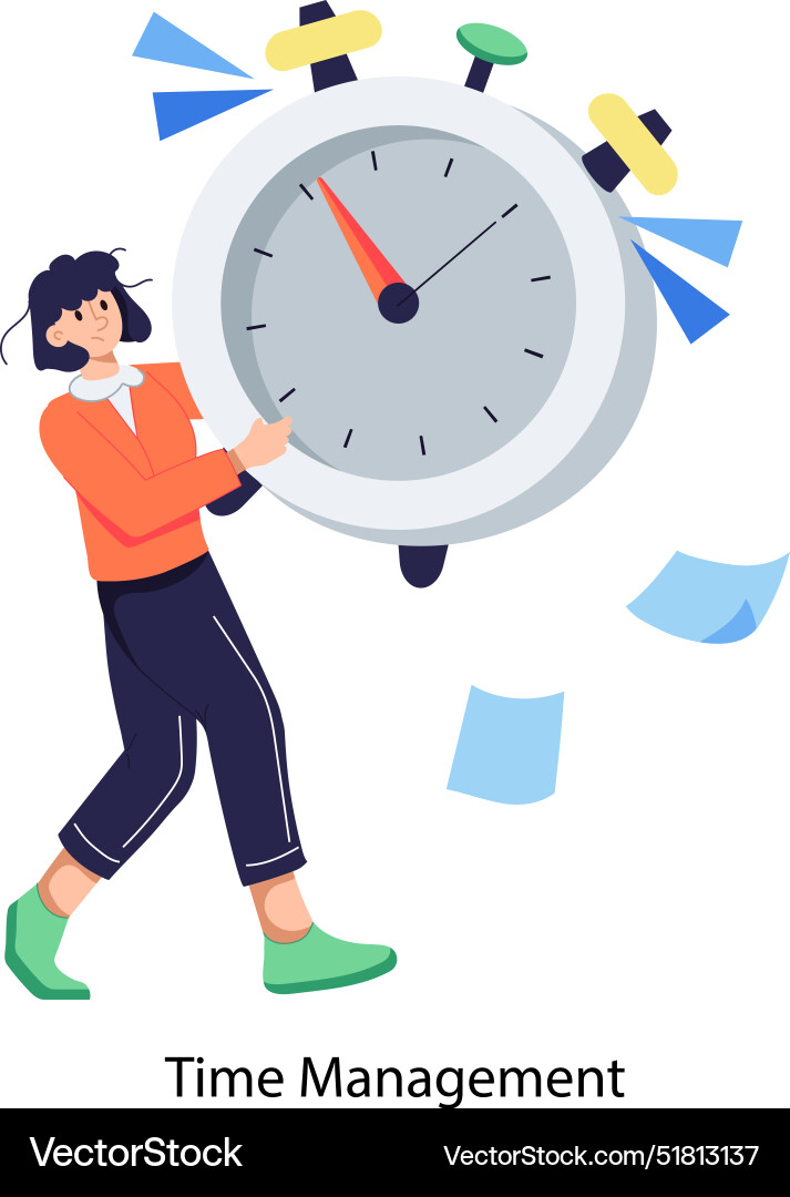 Time management Royalty Free Vector Image - VectorStock