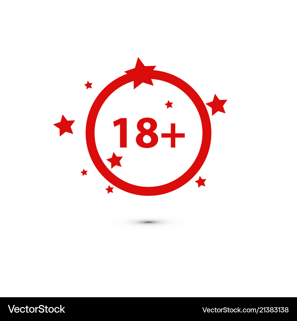 18+ Age Restriction Stamp Royalty Free Vector Image
