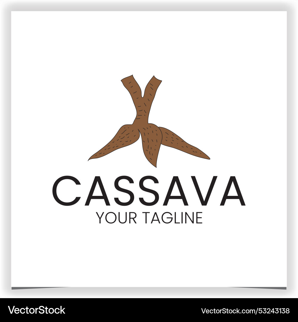Cassava logo design template Royalty Free Vector Image