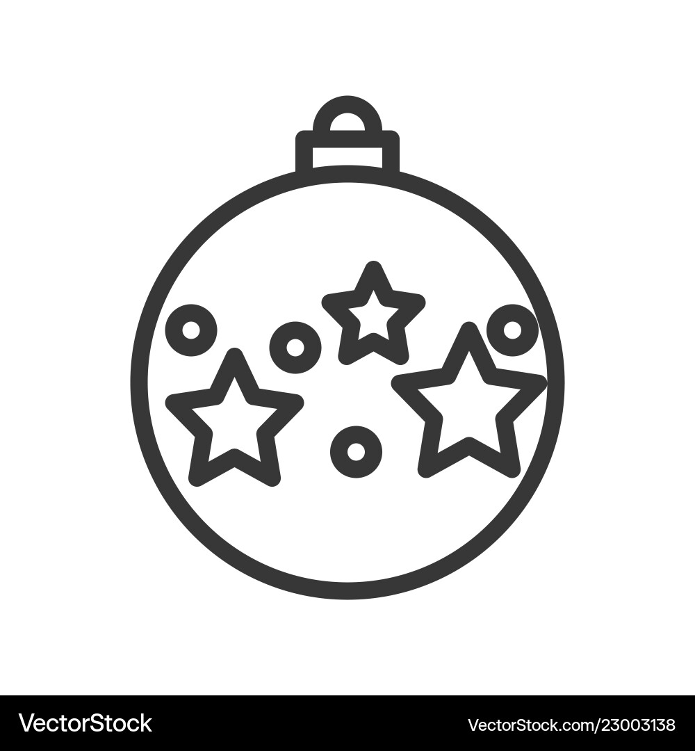 Christmas ball bauble icon suitable for use Vector Image