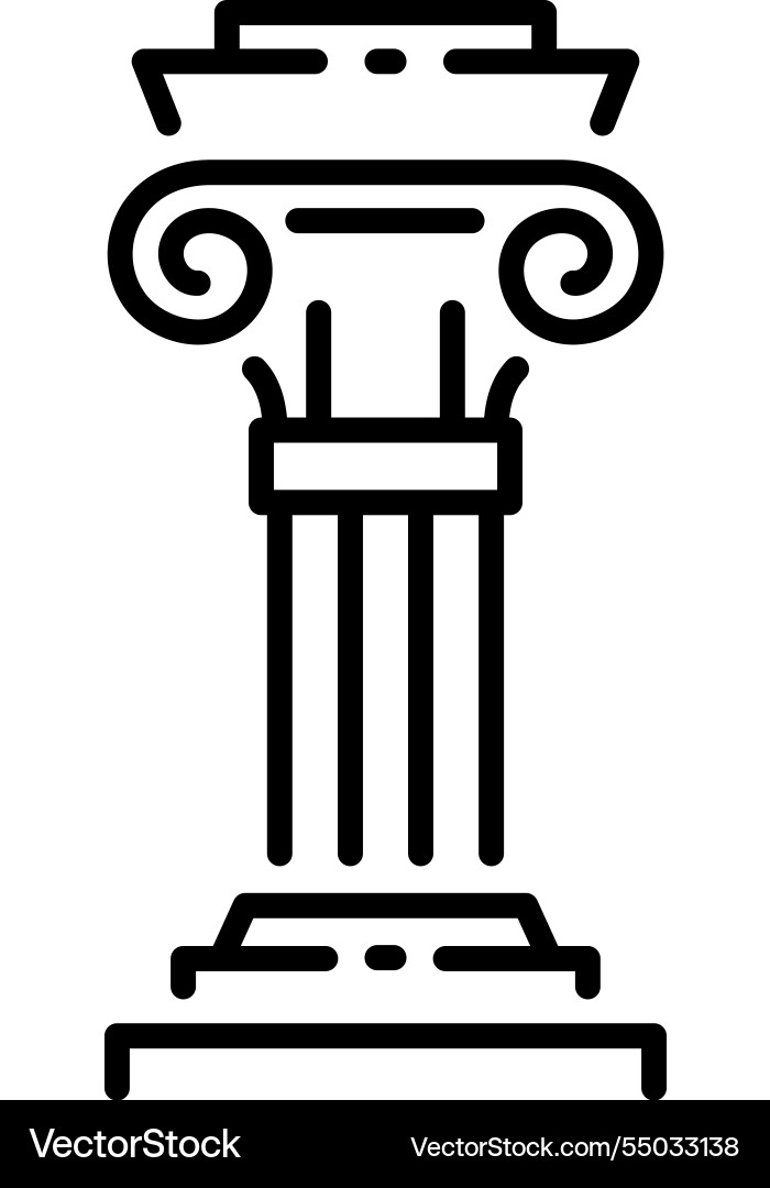 Greek pillar Royalty Free Vector Image - VectorStock