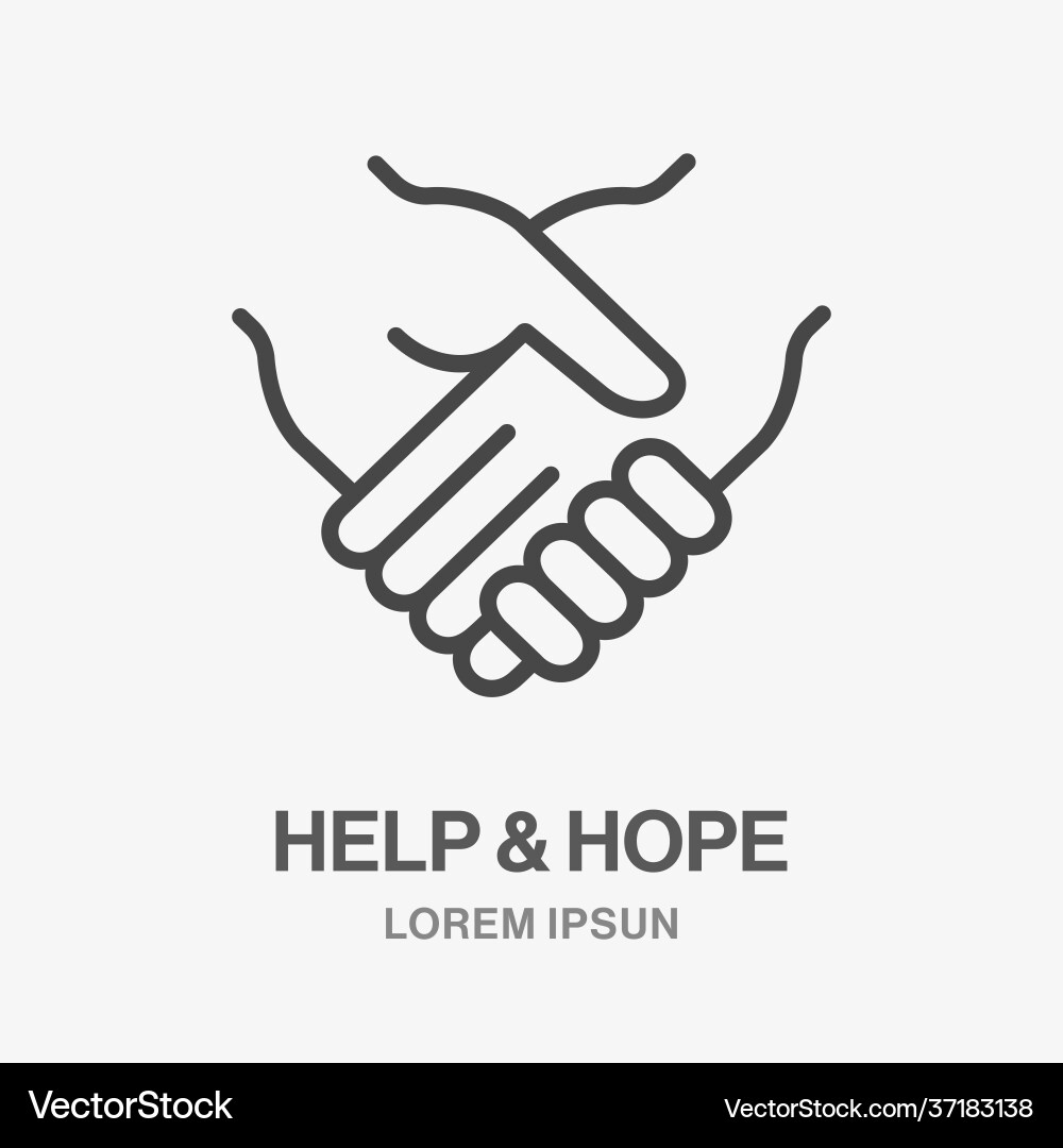 Handshake line icon Royalty Free Vector Image - VectorStock