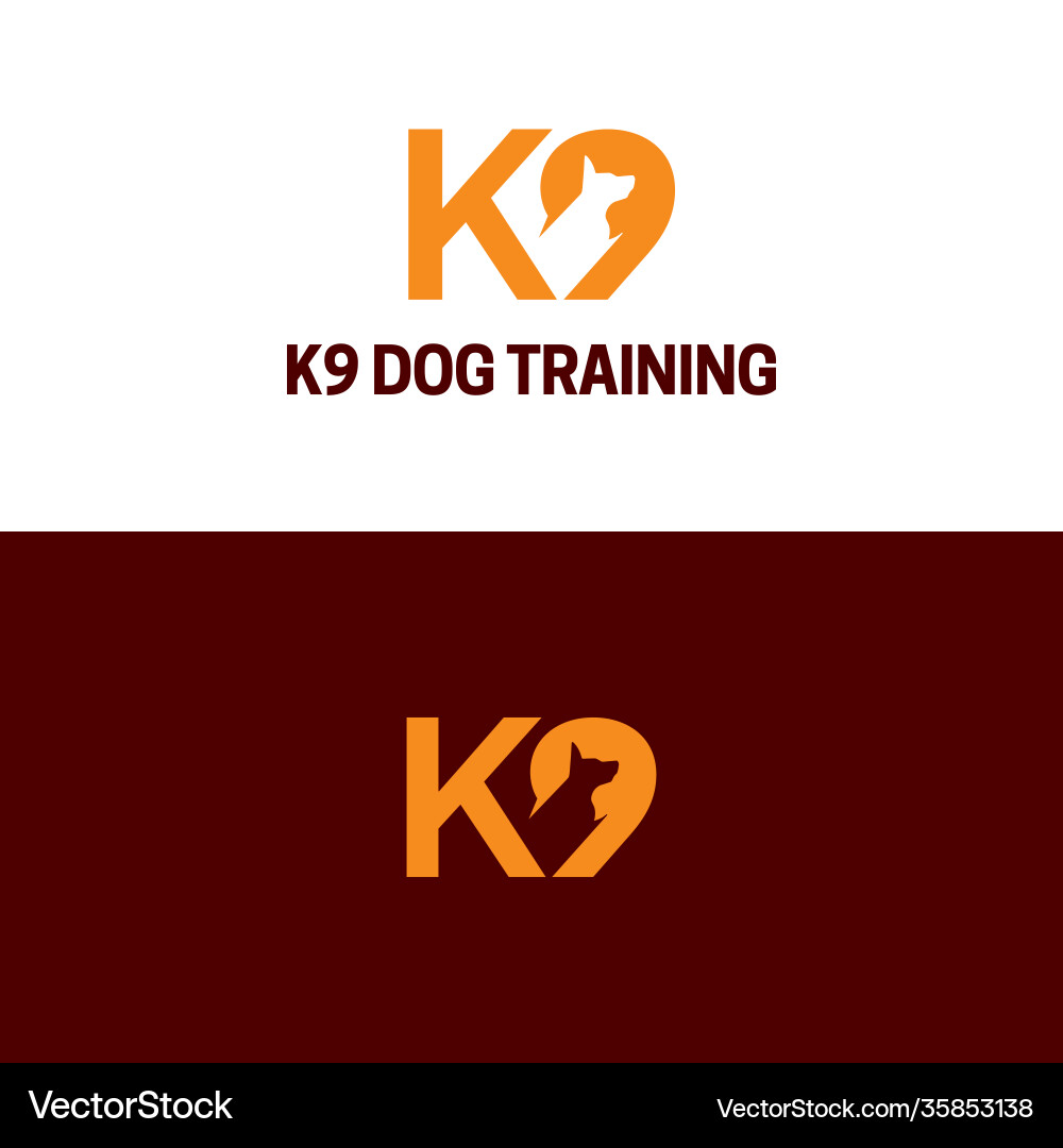 K9 dog training and security logo icon Royalty Free Vector