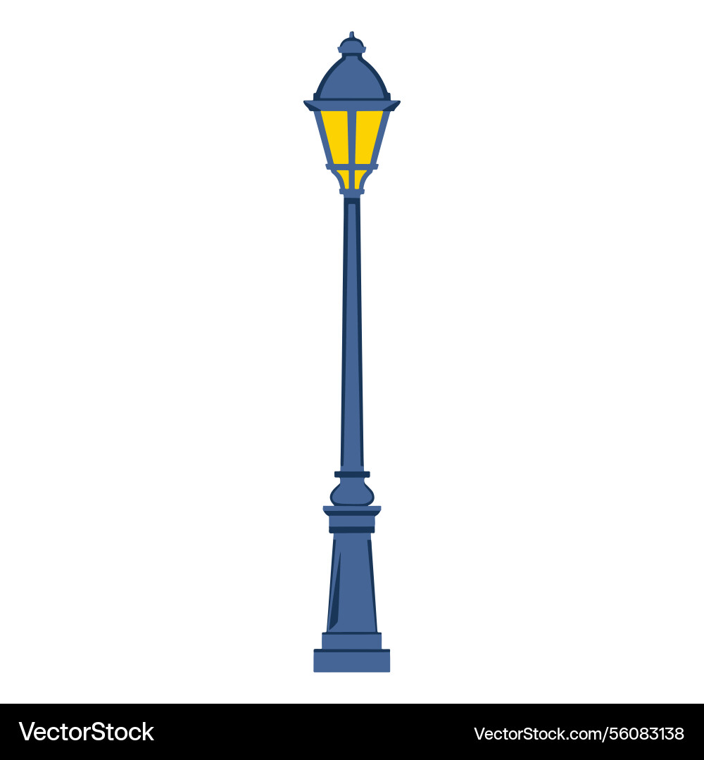 Lamp post light pillar street light lantern Vector Image
