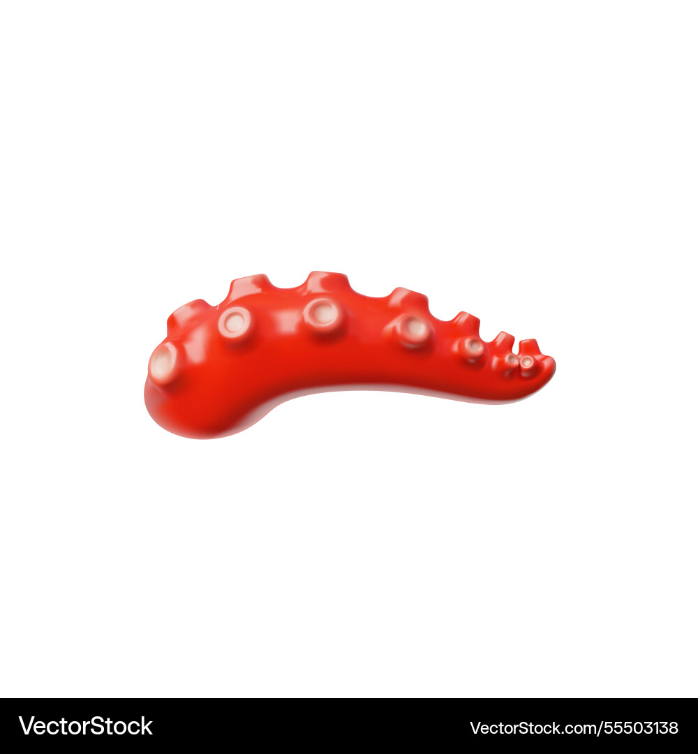 Octopus cut leg 3d cartoon Royalty Free Vector Image