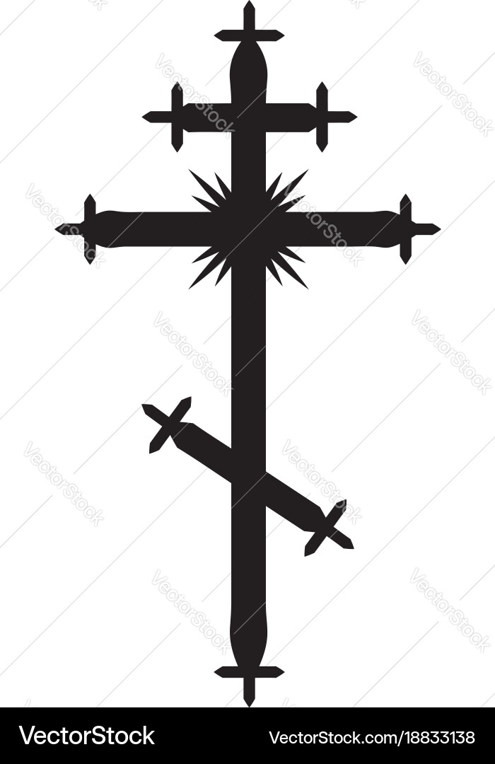 Orthodox cross Royalty Free Vector Image - VectorStock