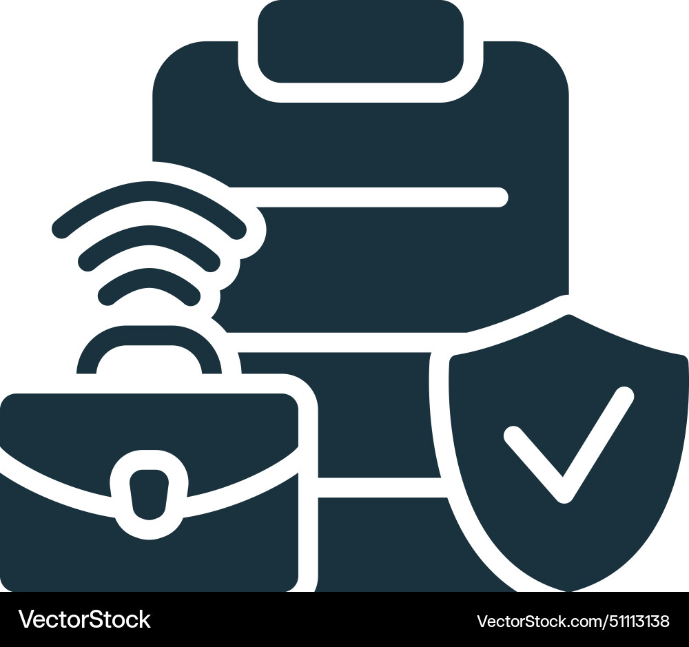 Remote work policies icon monochrome simple Vector Image