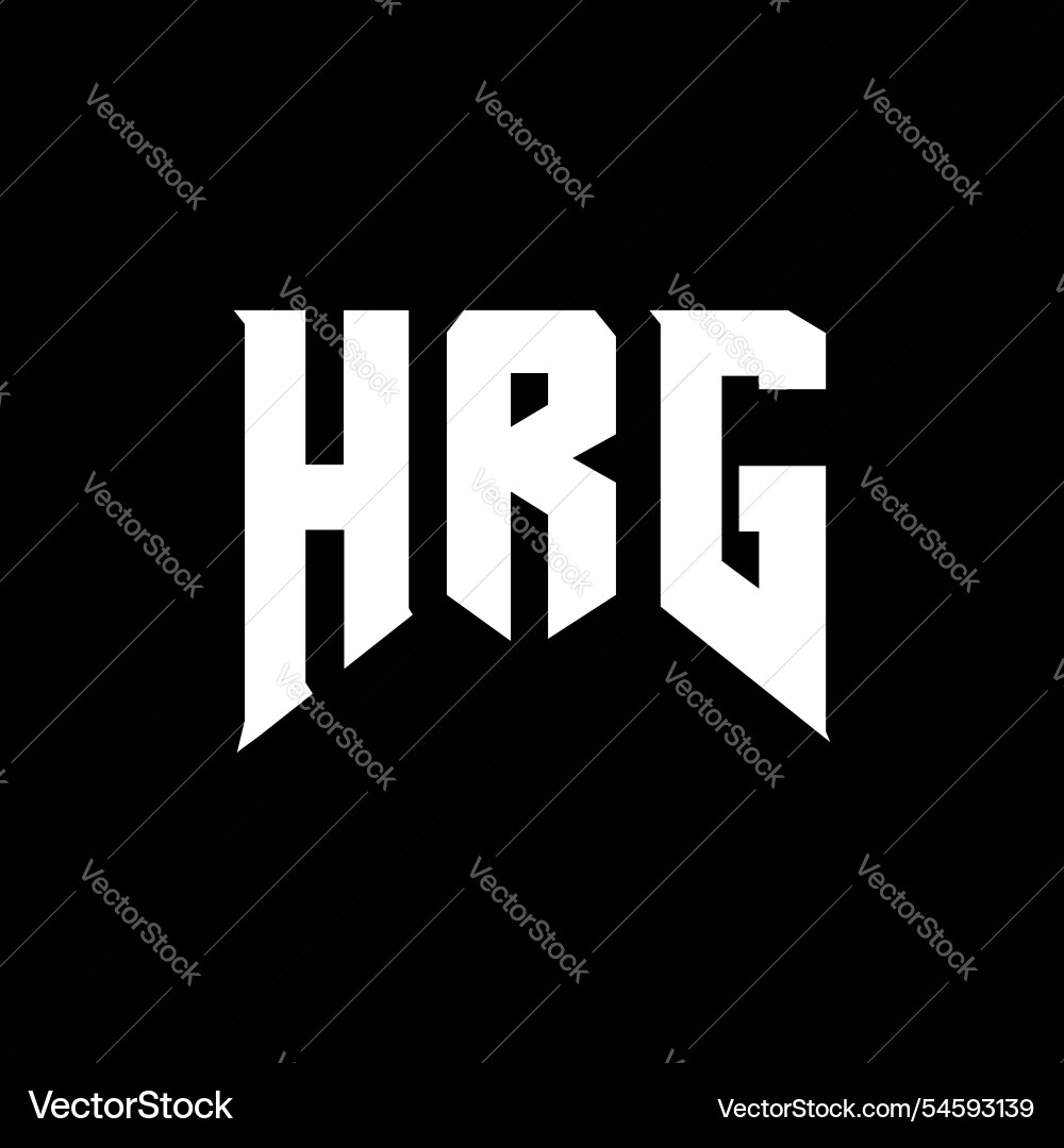 Hrg letter logo design for technology company Vector Image