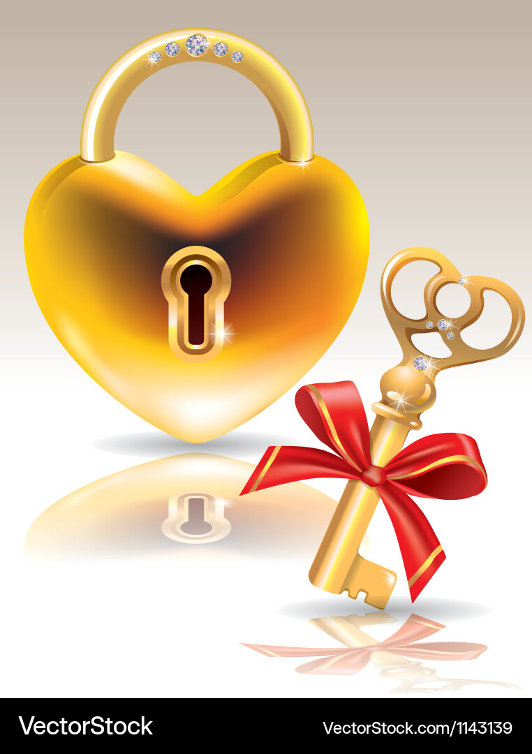 Lock and key Royalty Free Vector Image - VectorStock