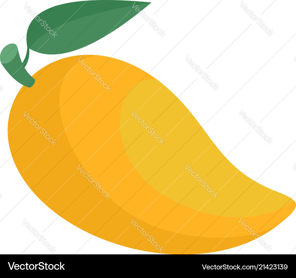 Mango icon flat style Royalty Free Vector Image