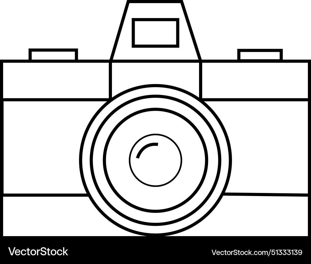 Vintage retro disposable camera print Royalty Free Vector