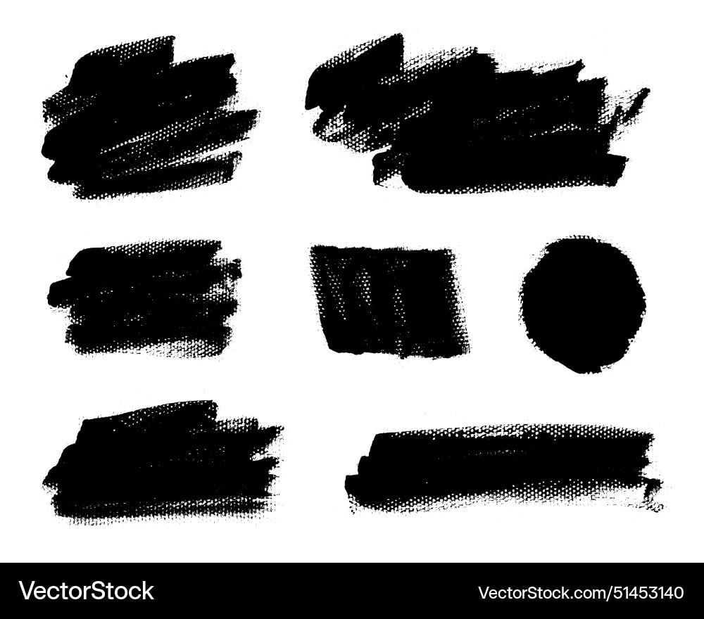 Brush strokes spainted rectangles Royalty Free Vector Image