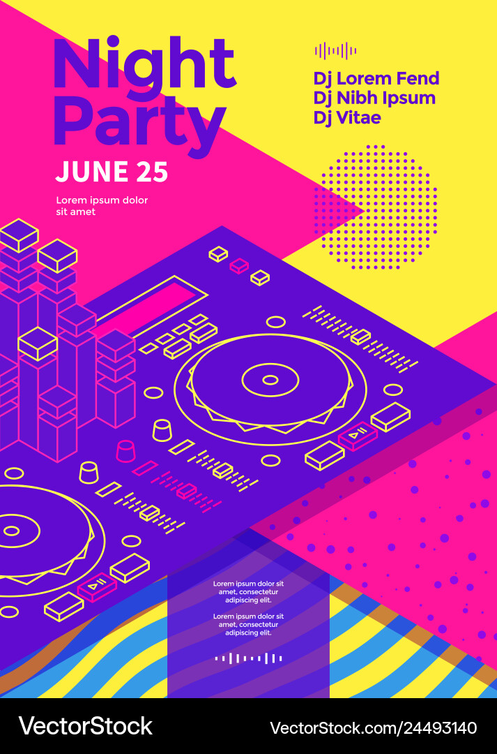 Dance night party Royalty Free Vector Image - VectorStock