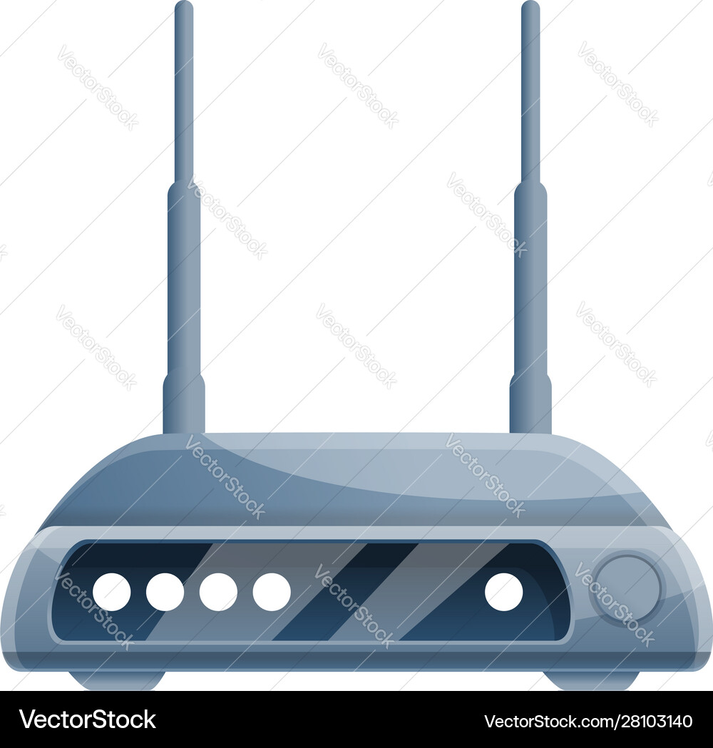 Home router icon cartoon style Royalty Free Vector Image