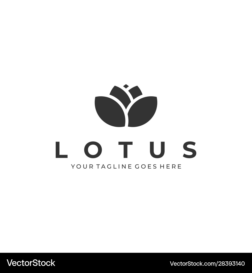 Lotus flower template Royalty Free Vector Image