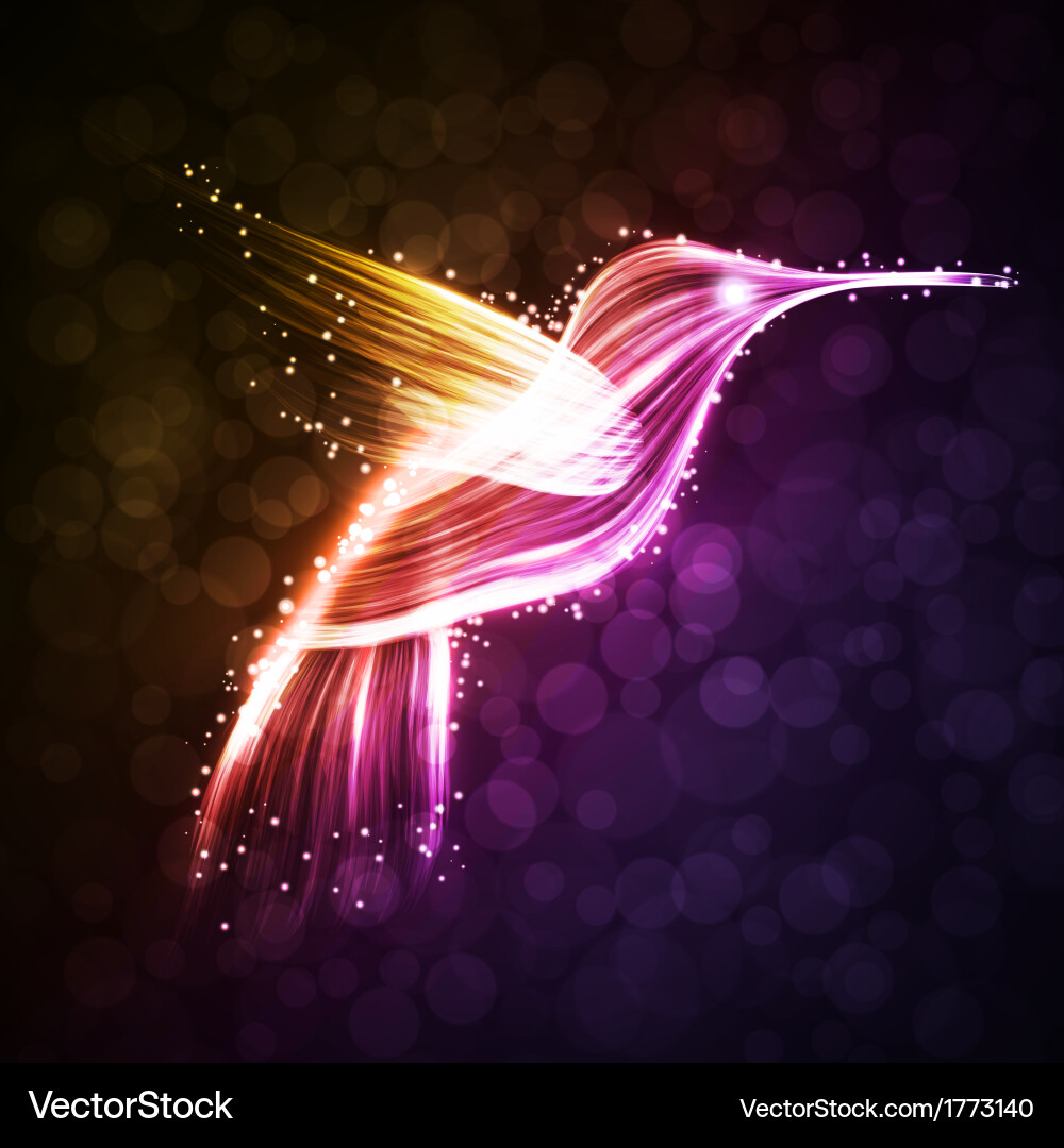 Neon hummingbird Royalty Free Vector Image - VectorStock