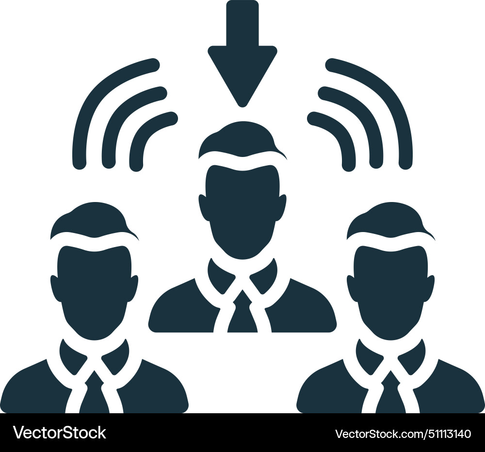 Remote hiring icon monochrome simple work Vector Image