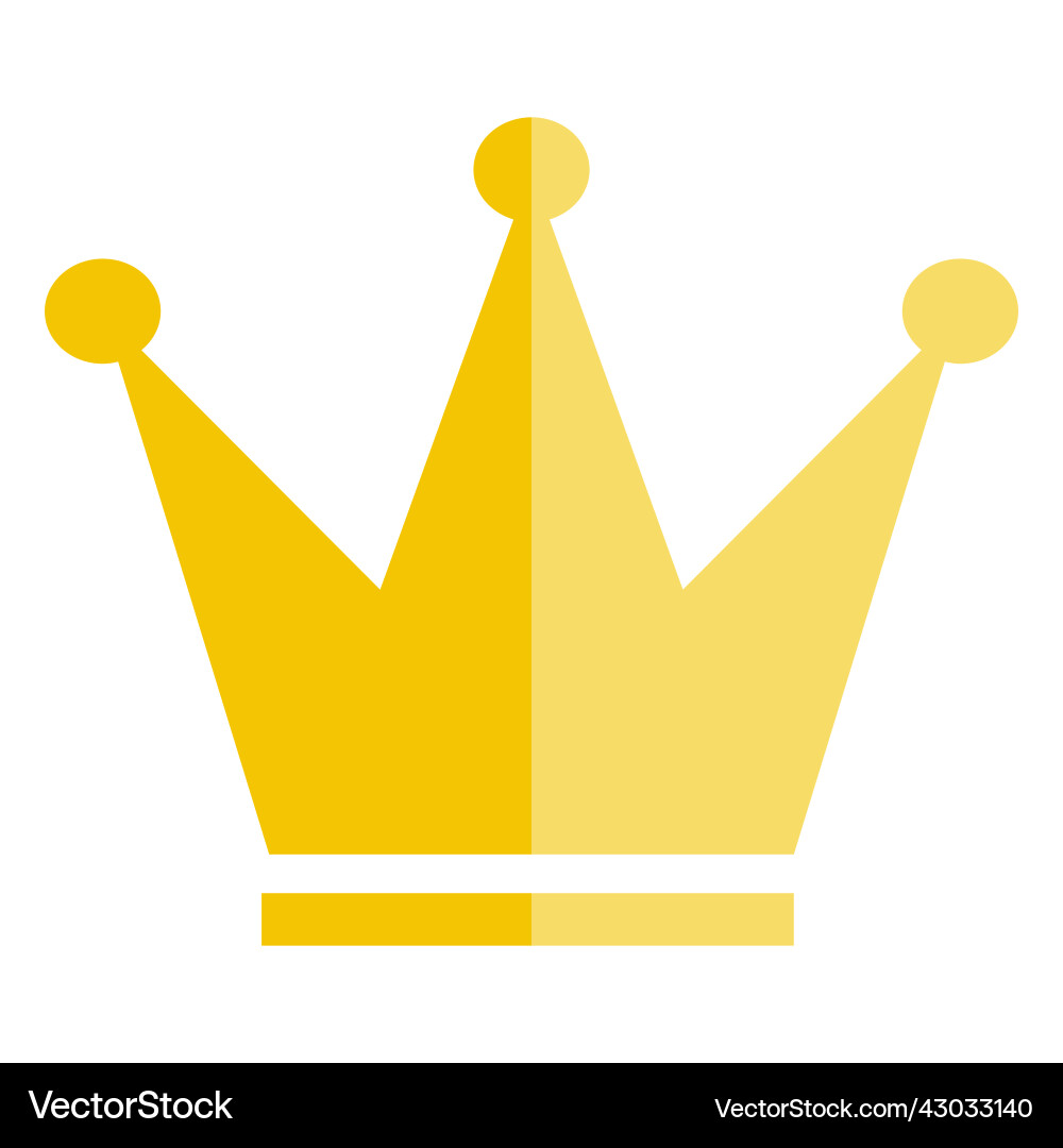3 Point Crown Logo Queen Crown Isolated Gold Hi Res Stock Photography