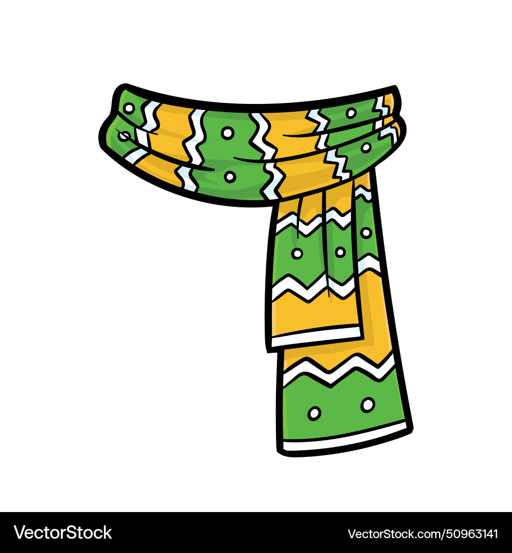 Cartoon for kids scarf with geometric pattern Vector Image