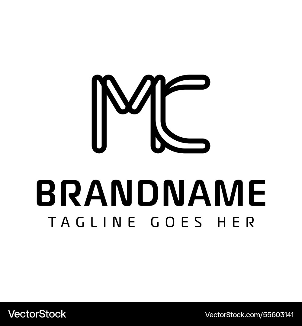 Letters mc monogram logo for business with mc or Vector Image