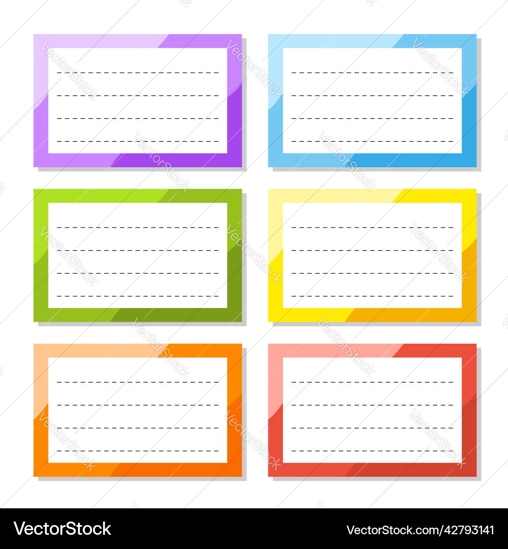 Name Tags & Stickers Set Royalty Free Vector Image