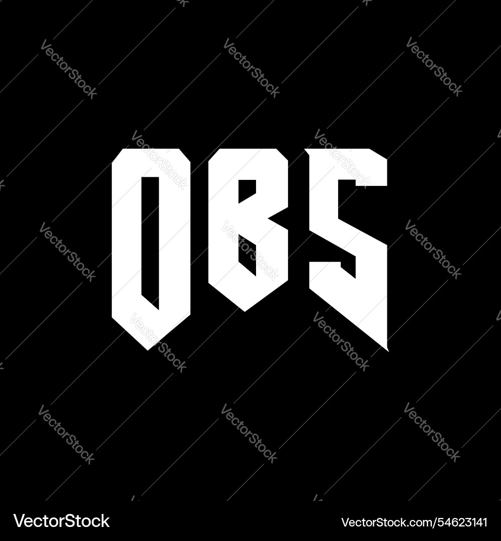 Obs letter logo design for technology company Vector Image