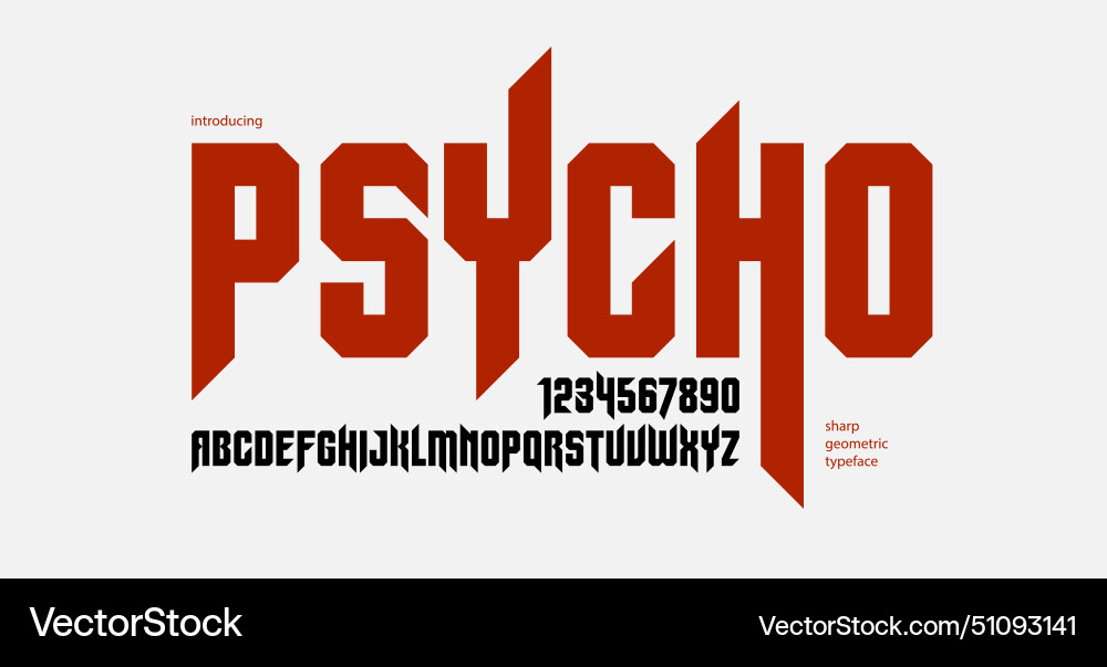 Sharp and bold display font for logo gothic or Vector Image