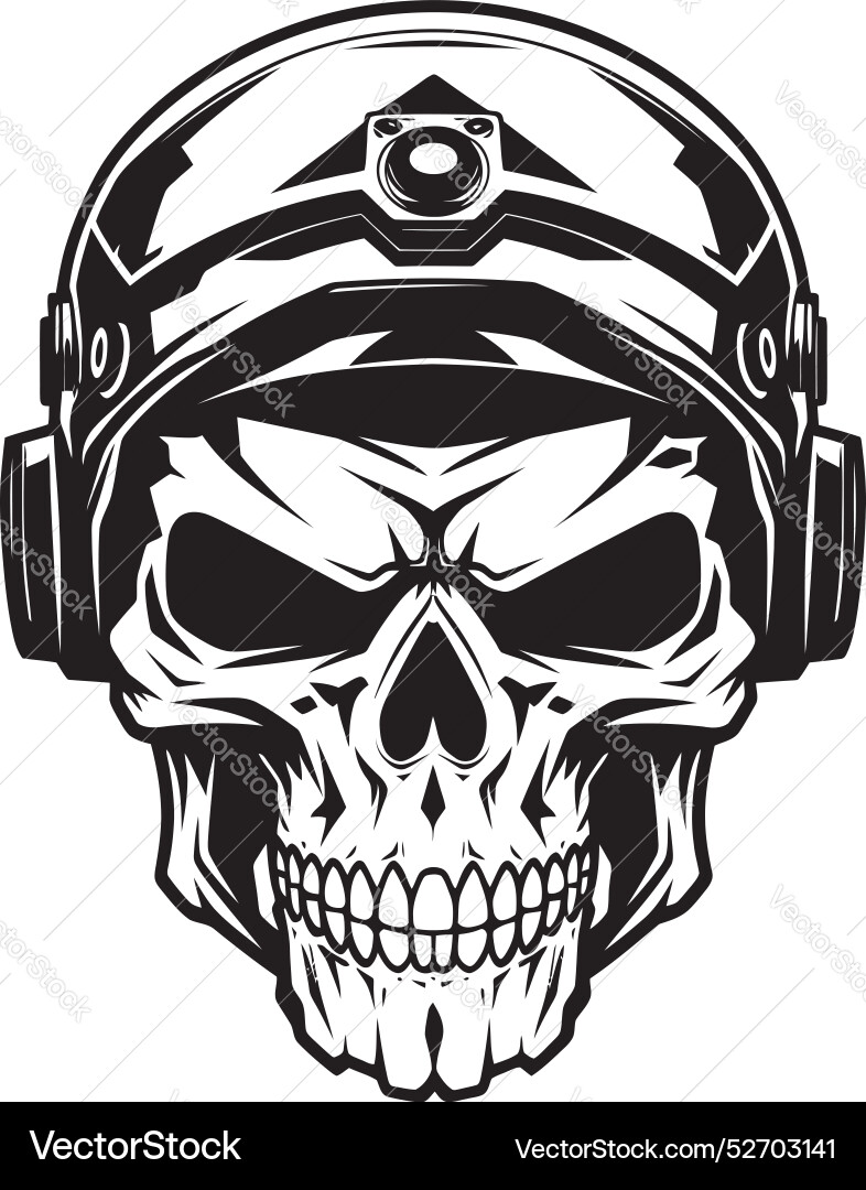 Skull special forces military graphic icon Vector Image