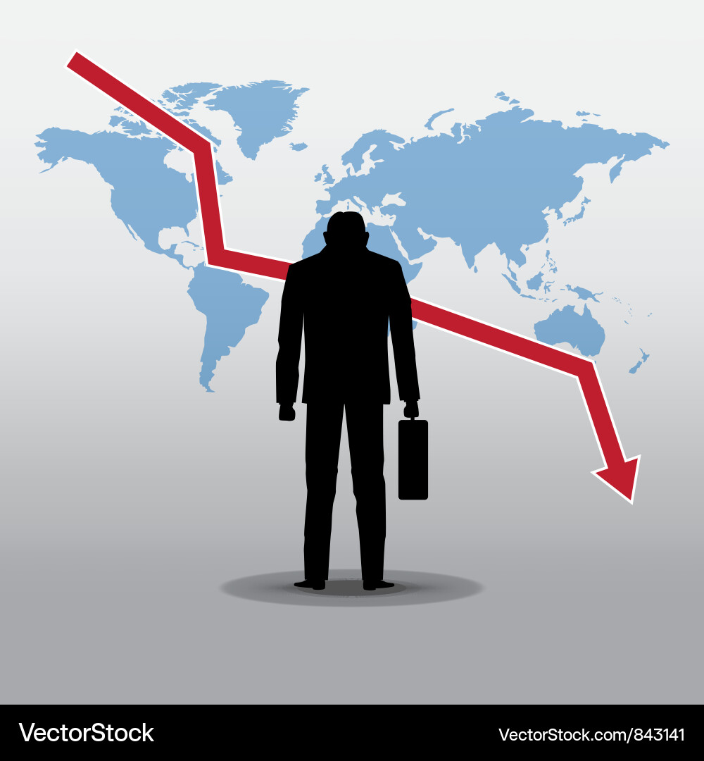 Stock market crash Royalty Free Vector Image - VectorStock