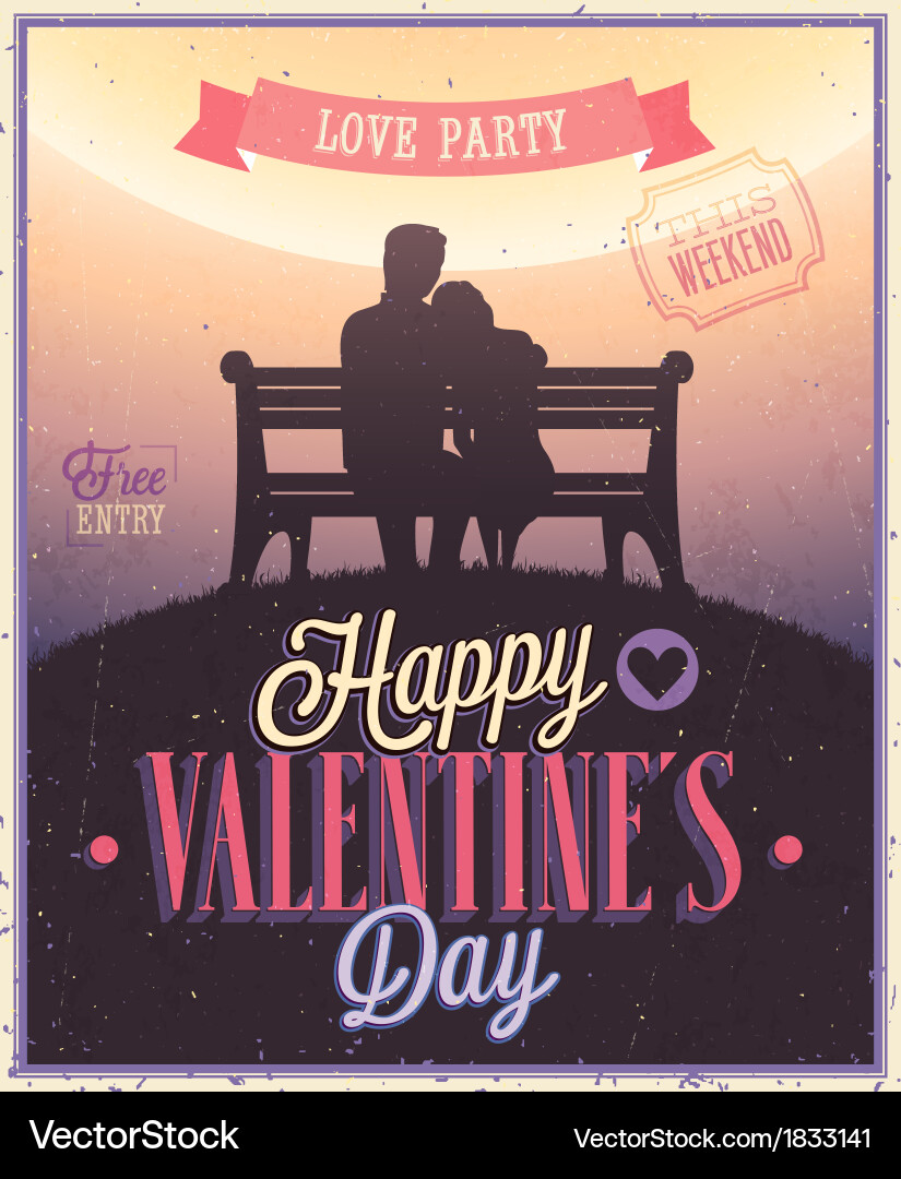 Valentine couple Royalty Free Vector Image - VectorStock