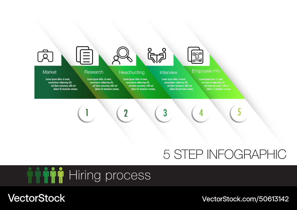 5 step infographic template Royalty Free Vector Image