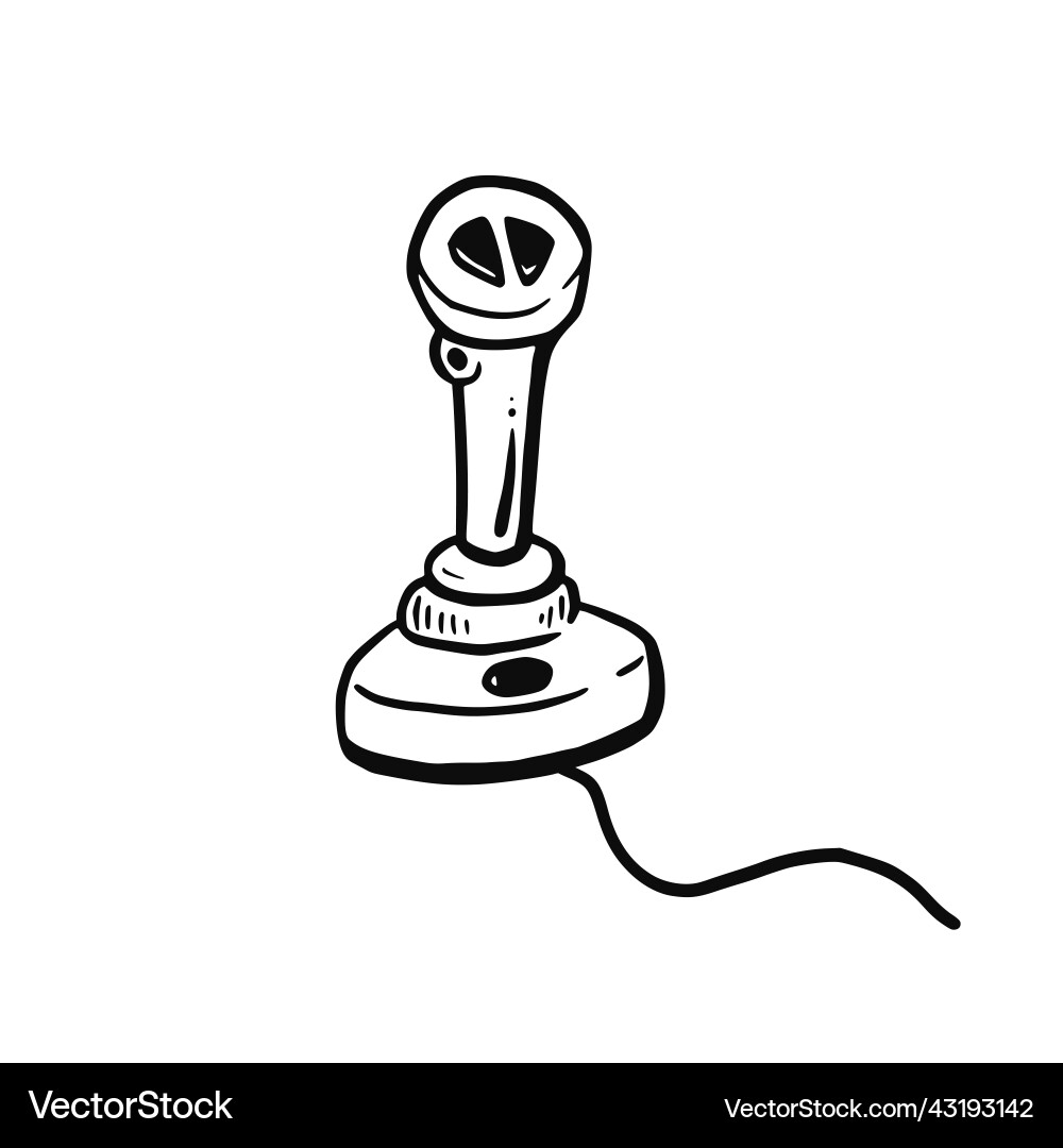 Airplane controller hand drawn doodle element Vector Image