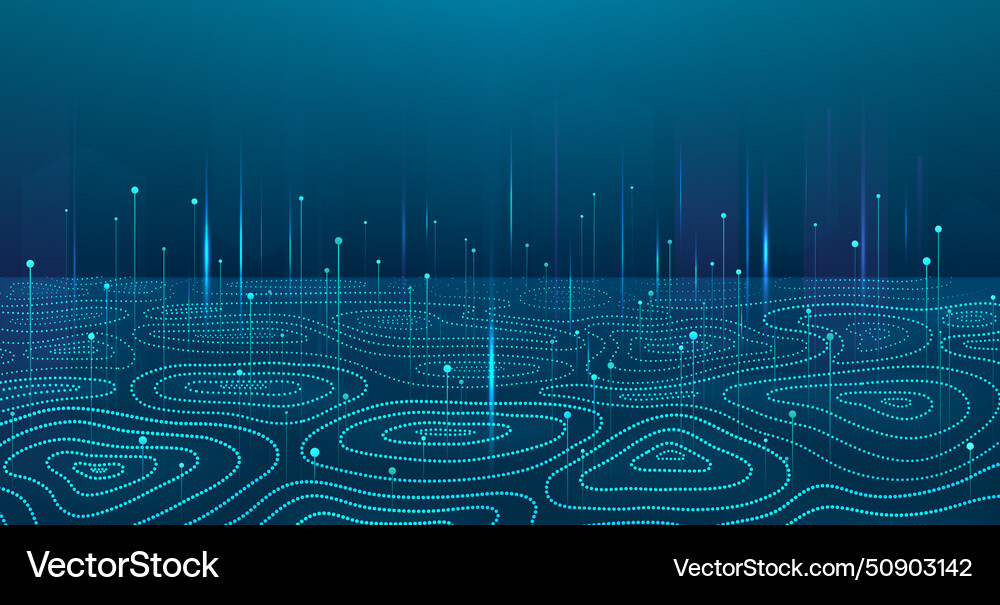 Big data high speed digital technology background Vector Image