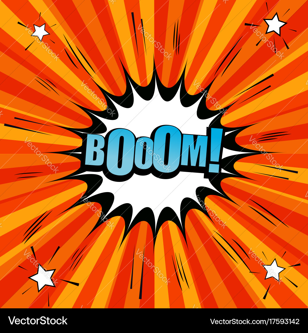 Comic book explosive template Royalty Free Vector Image